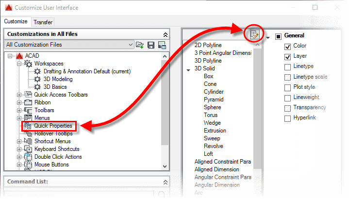 Increase Productivity By Modifying Quick Properties In AutoCAD